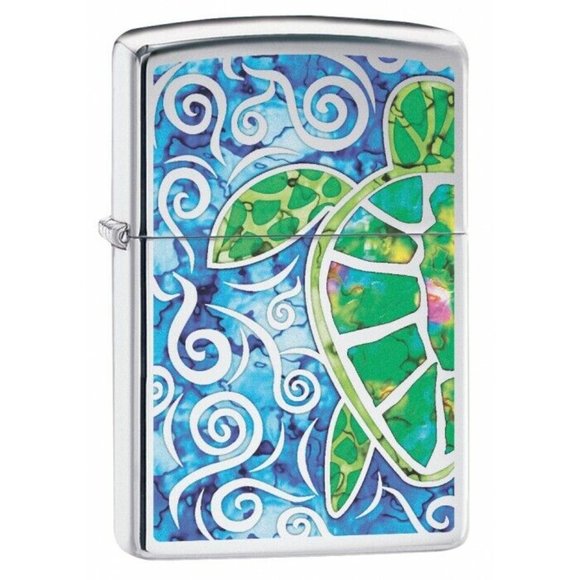 zippo | Accessories | Zippo Lighter Fusion Sea Turtle High Polish ...